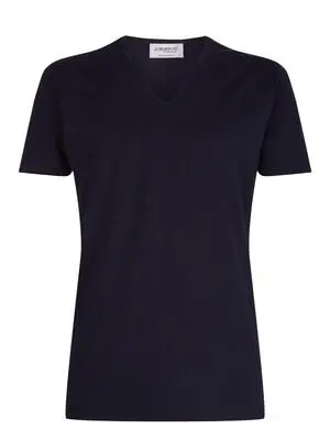 Zimmerli 172 Pure Comfort V-neck T-shirt - Navy
