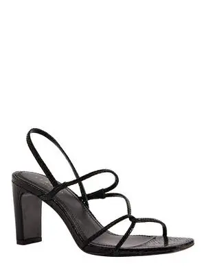 Sandro Leather Strappy Sandals 70 - Black