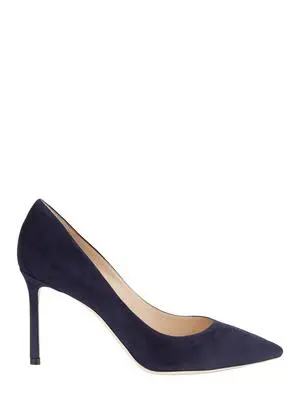 JIMMY CHOO Romy 85 Suede Pumps Navy