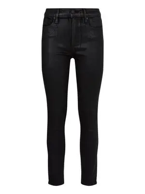 Paige Hoxton Coated Skinny Jeans - Black