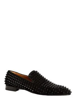 CHRISTIAN LOUBOUTIN Dandelion Spiked Leather Loafers - Black