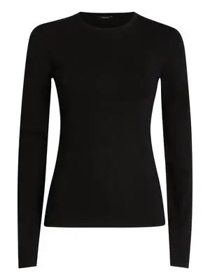 JOSEPH Silk Stretch Jumper - Black