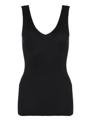 Hanro Cotton Seamless Tank Top - Black