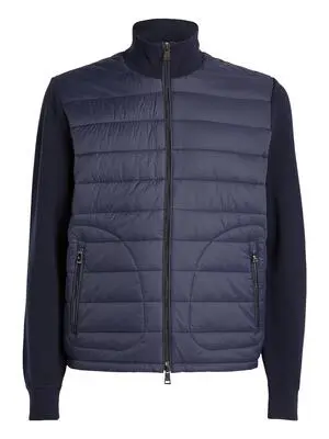 Ralph Lauren Purple Label Quilted Knit Jacket - Navy