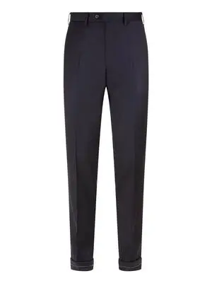 Brioni Wool Tailored Trousers - Blue