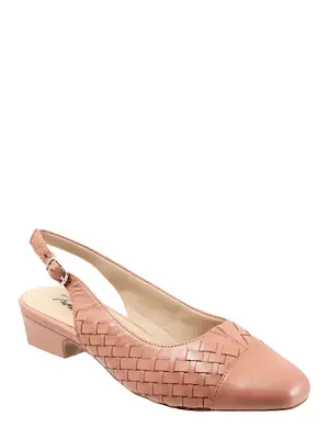 Trotters Trotters Dea Woven Slingback Pump Blush
