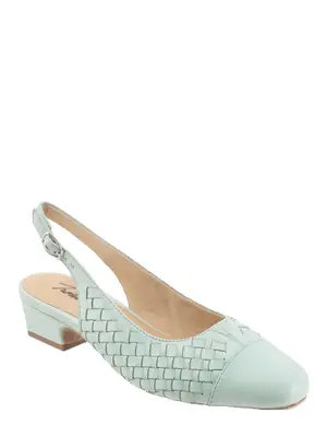 Trotters Trotters Dea Woven Slingback Pump Mint