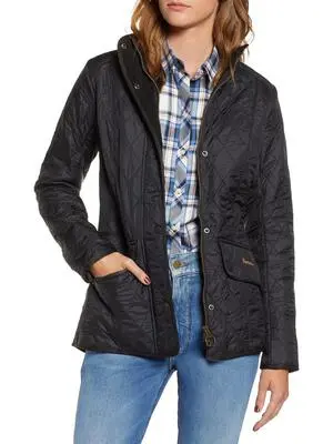 Barbour Fleece Lined Quilted Cavalry Jacket Black