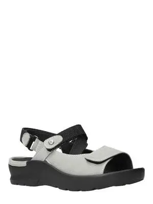WOLKY Lisse Slingback Sandal - Grey Antique Nubuck Leather