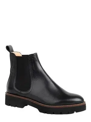 PATRICIA GREEN Lug Sole Chelsea Boot - Black