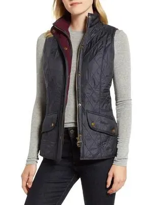 Barbour Barbour Cavalry Fleece Lined Vest Navy/merlot
