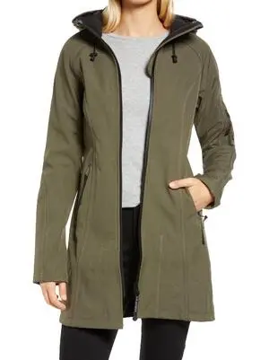 ILSE JACOBSEN Regular Fit Hooded Raincoat - Army