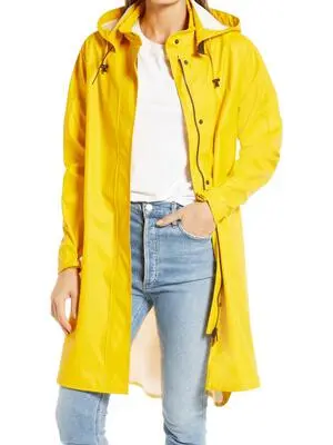 ILSE JACOBSEN Hooded Raincoat - Cyber Yellow