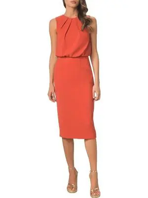 Dress The Population Amada Sheath Dress - Rubious