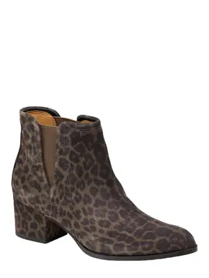 Johnston & Murphy Johnston & Murphy Trista Chelsea Boot Gray Leopard Print Suede