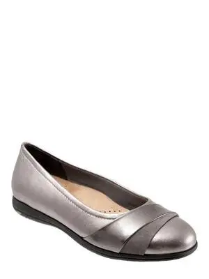 Trotters Trotters Danni Leather & Suede Flat Pewter