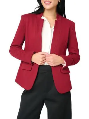 GIBSONLOOK GIBSONLOOK Inverted Notch Collar Knit Blazer Cabernet