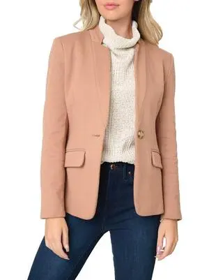 GIBSONLOOK GIBSONLOOK Inverted Notch Collar Knit Blazer New Cork