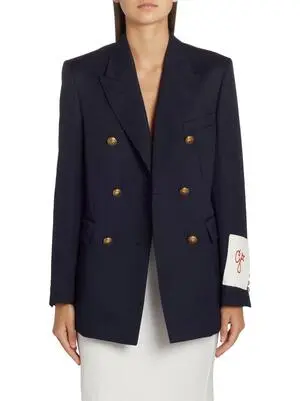 GOLDEN GOOSE Diva Double-breasted Blazer - Dark Blue