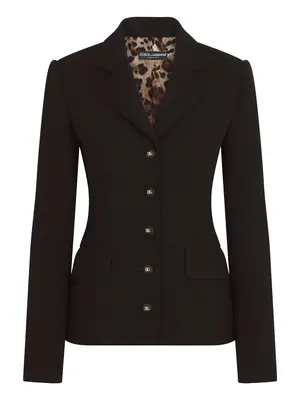 Dolce & Gabbana Single-breasted Wool Blazer - Black