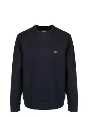 Emporio Armani Logo-patch Sweatshirt - Blue