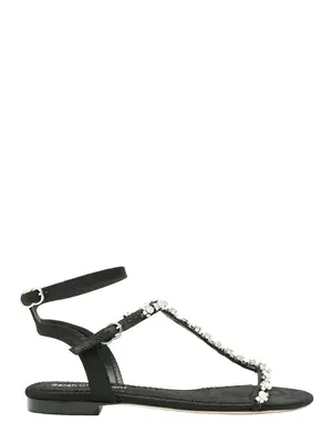STUDIO CHOFAKIAN Lumière Flat Sandals - Black