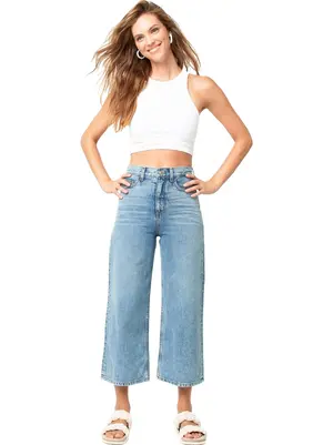 SIWY May High-waist Wide Leg Denim - Red