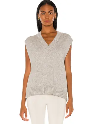 L'academie Oversized Sweater Vest - Heather Grey