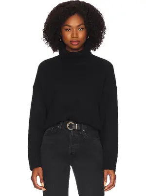 525 America Relaxed Turtleneck Sweater - Black