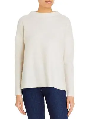 Bloomingdale'S C Mock Neck Brushed Cashmere Sweater - Ivory