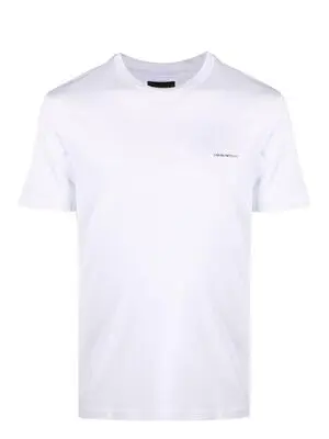 Emporio Armani Logo-print Crewneck T-shirt - White