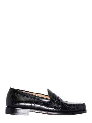 G.H.BASS G.h. Bass & Co. X Maharishi Weejun Larson Embossed Loafers - Black