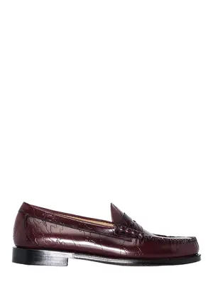G.H.BASS G.h. Bass & Co. X Maharishi Weejun Larson Embossed Loafers - Red