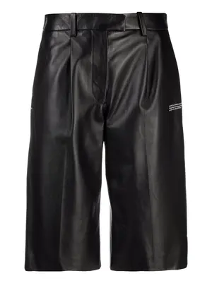 Off-White Tailored Leather Shorts - Black