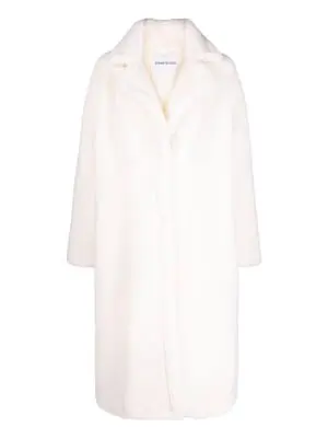 STAND STUDIO Maria Faux Shearling Coat - White