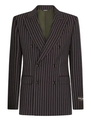 Dolce & Gabbana - Dolce & Gabbana Double-Breasted Pinstripe Blazer