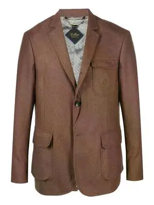 BILLIONAIRE Embroidered-logo Tailored Blazer - Brown