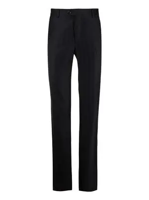 BILLIONAIRE Slim-cut Tailored Trousers - Black