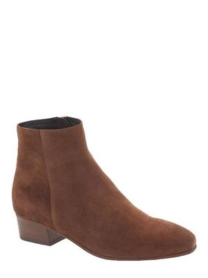 Aquatalia AQUATALIA Waterproof Block Heel Bootie Cognac Suede