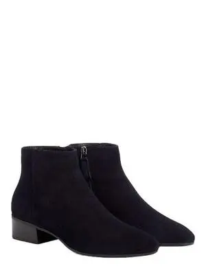 Aquatalia Aquatalia Waterproof Block Heel Bootie Navy Blue