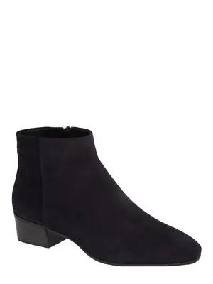 Aquatalia Aquatalia Waterproof Block Heel Bootie Navy Suede