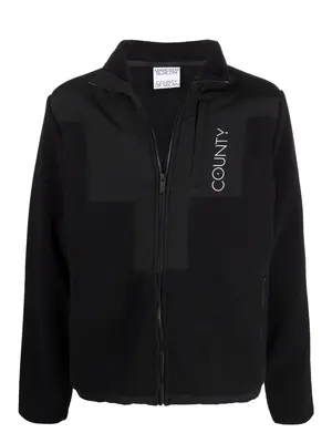 COUNTY OF MILAN Marcelo Burlon Zipped Jacket - Black