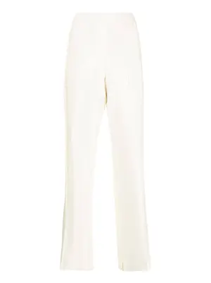 GOODIOUS Split-cuff Straight-leg Trousers - White