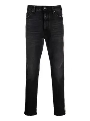 Palm Angels Side Stripe Slim-fit Jeans - Black