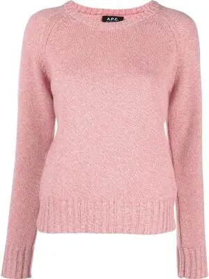 A.p.c. Crew-neck Wool Jumper - Pink