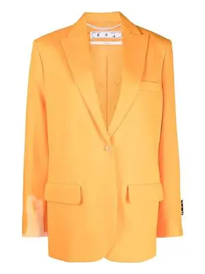 Off-White Single-breasted Tailored Blazer - Orange