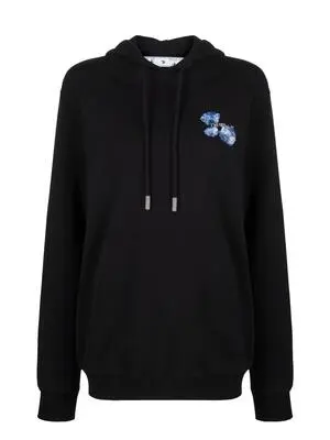 Off-White Floral Arrows Hoodie - Black