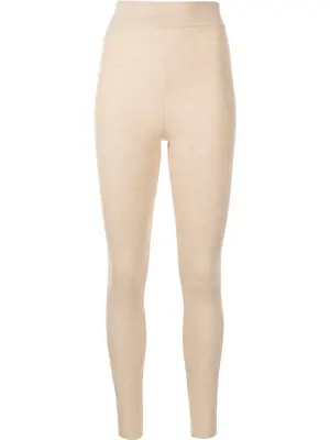 Cashmere In Love Cruz Cashmere-knit Leggings - Brown