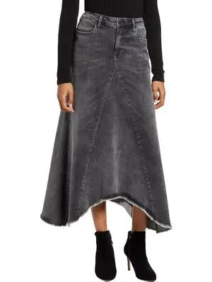 WASH LAB DENIM Long Skirt - Grey