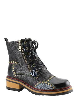 SPRING STEP SHOES L'Artiste Rugup Boots Black Multi